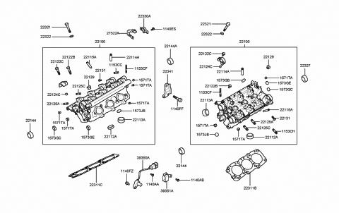 Cylinder Head (I4) - 1999 Hyundai Sonata