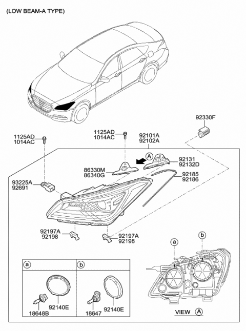 Head Lamp - 2015 Hyundai Genesis