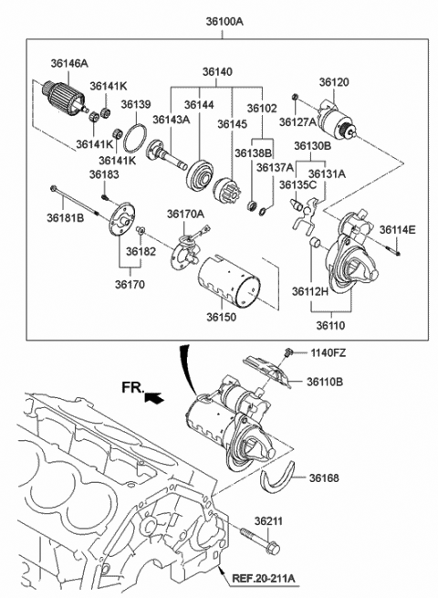 Starter - 2015 Hyundai Genesis