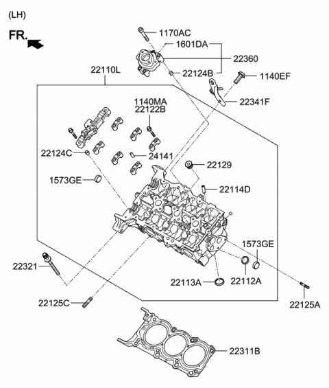 Cylinder Head - 2016 Hyundai Genesis