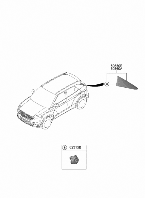 87860-K2000 Genuine Hyundai GARNISH Assembly-C.PILLAR,RH