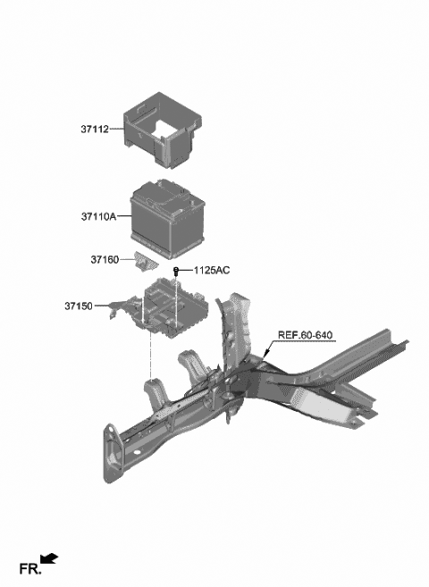 37110-3X000 Genuine Hyundai Battery Assembly