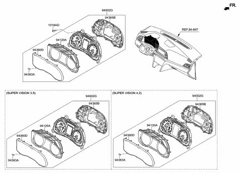 94011-F2070 Genuine Hyundai Cluster Assembly-Instrument