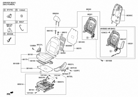 88194-F2000-TRY Genuine Hyundai Knob-Front Seat Recliner,LH