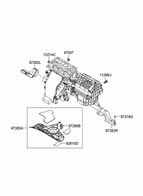 97285-3L000-J9 Genuine Hyundai Cover Assembly-Under