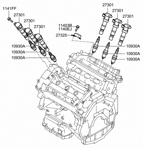 Spark Plug & Cable - 2009 Hyundai Azera