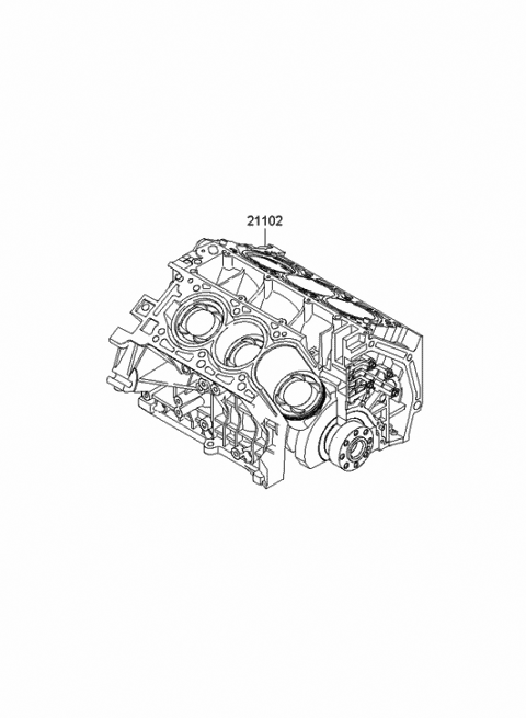 223R2-3CA0B Genuine Hyundai Engine Assembly-Short