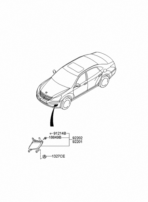 Fog Lamp - 2012 Hyundai Equus
