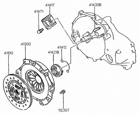 41100-34020 Genuine Hyundai Disc Assembly-Clutch