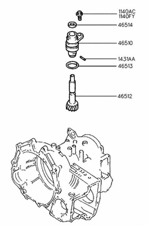 Speedometer Driven Gear-Auto - 1996 Hyundai Sonata