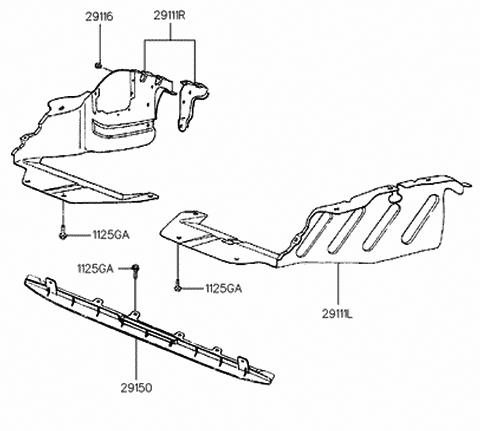 29150-34500 Genuine Hyundai Dam-Air