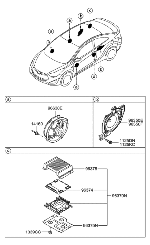 96374-3X000 Genuine Hyundai P.C.B Assembly-EXTL Amp