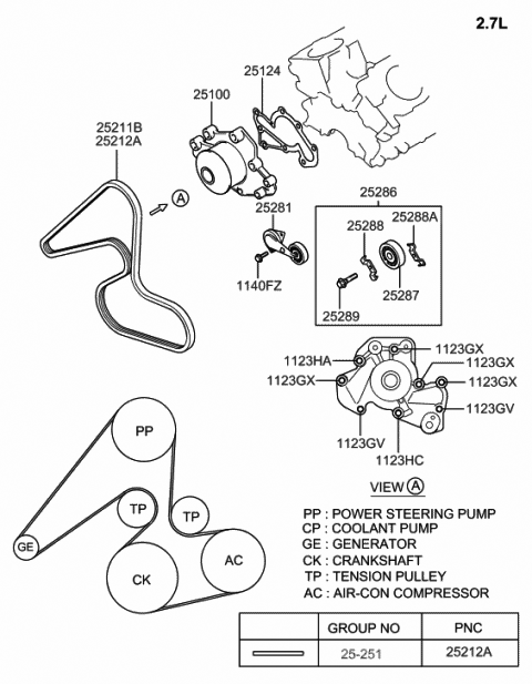 25100-37200 Genuine Hyundai Pump Assembly-Coolant