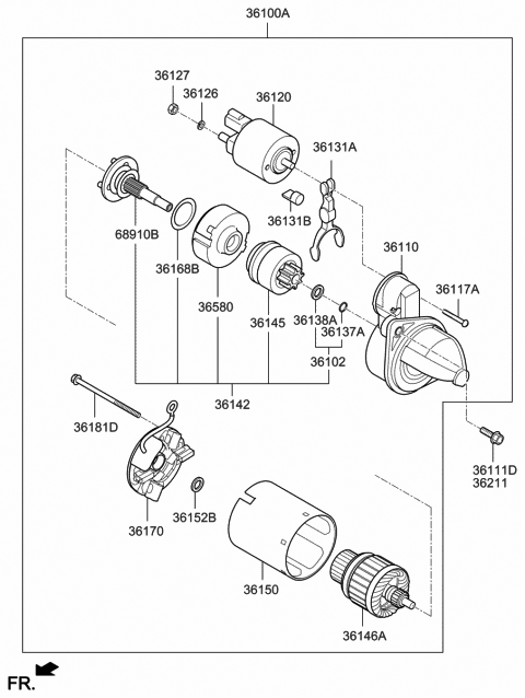 36173-03800 Genuine Hyundai Bolt-FLANGE