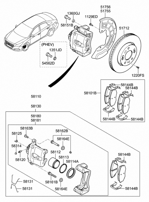 51712-C1000 Genuine Hyundai Disc-Front Wheel Brake