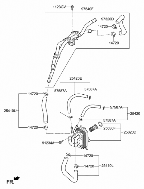 Oil Cooling - 2019 Hyundai Elantra Korean made