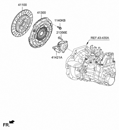 Clutch & Release Fork - 2019 Hyundai Elantra Korean made
