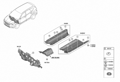 84227-S2000 Genuine Hyundai Under Cover Assembly,RH