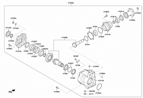 47351-3B850 Genuine Hyundai Seal-Oil