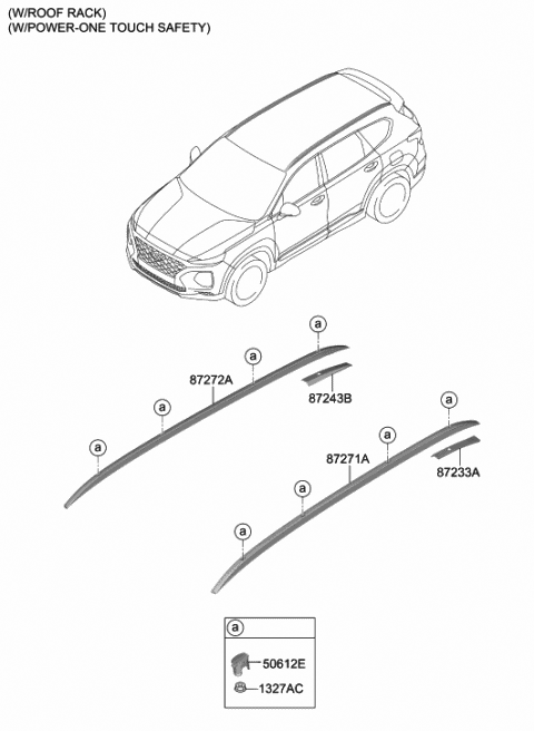 87270-S1000 Genuine Hyundai Rack Assembly-Roof,LH