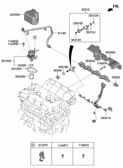 35310-2GHB0 Genuine Hyundai Injector Assembly-Fuel