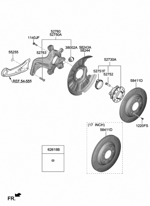 58980-C1100 Genuine Hyundai Rear Bearing Sensor