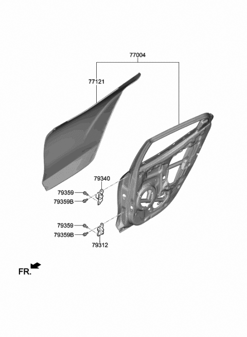 Rear Door Panel - 2020 Hyundai Veloster N