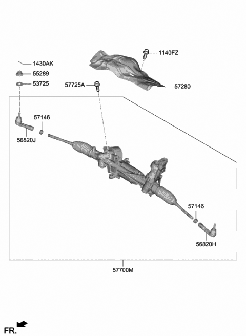 56820-S0001 Genuine Hyundai End Assembly-Tie Rod,LH