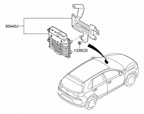 95440-2DGP0 Genuine Hyundai T/M Control Unit