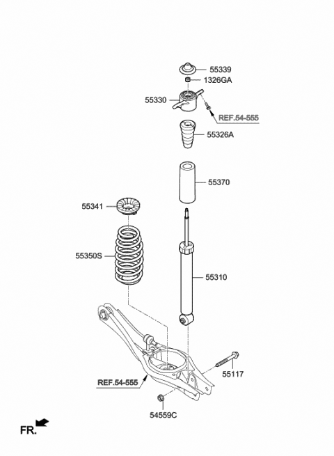 55370-G3AA0 Genuine Hyundai Cover-Dust