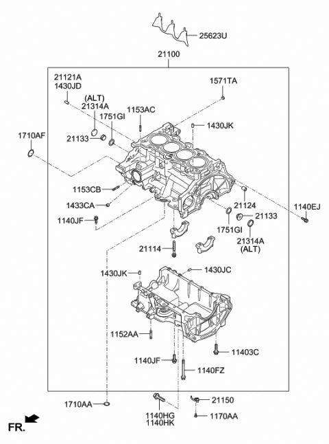 Cylinder Block - 2020 Hyundai Elantra GT