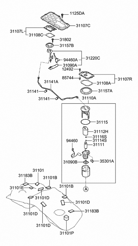 31112-2B000 Genuine Hyundai Long Life Fuel Filter