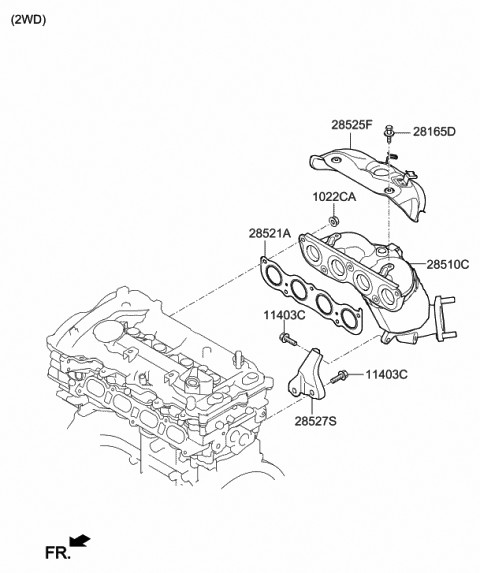 Exhaust Manifold - 2019 Hyundai Tucson