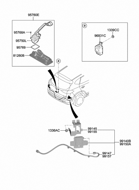 95820-D3700 Genuine Hyundai Unit Assembly-Rear Corner Radar,RH