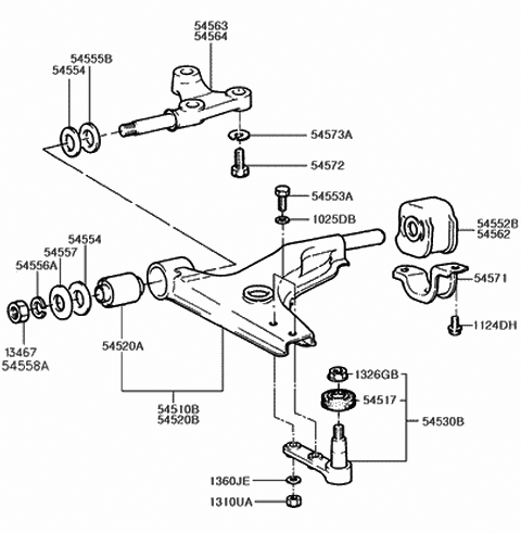 54557-24000 Genuine Hyundai Washer-Lower Arm Mounting Shaft
