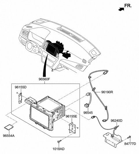 96560-C2UU0-4X Genuine Hyundai Head Unit Assembly-Avn