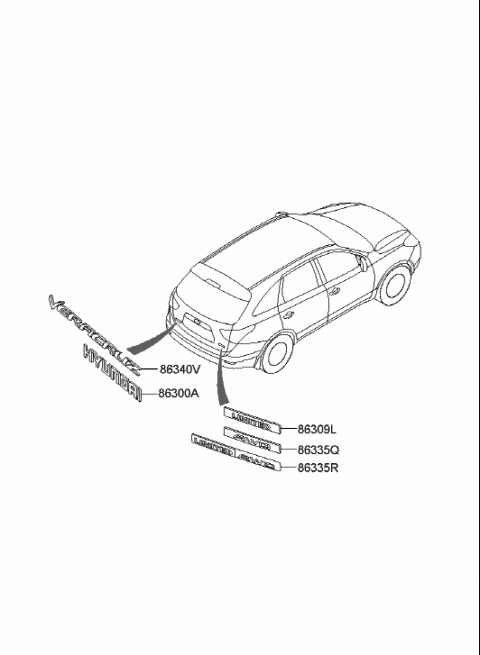 86320-3J000 Genuine Hyundai Emblem