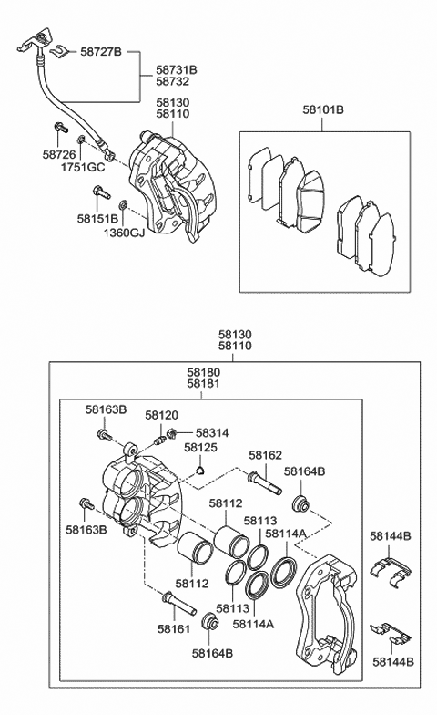 58114-3J000 Genuine Hyundai Boot-Piston