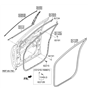 Genuine Hyundai Santa Fe Door Moldings