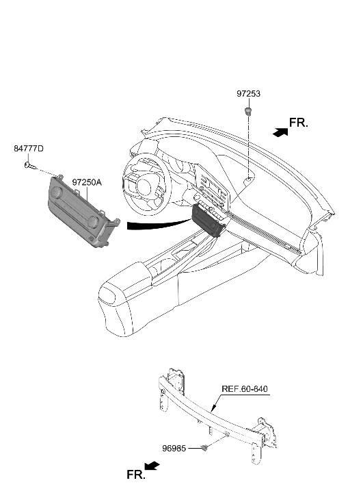 97250-AA420-LS5 Genuine Hyundai Control Assembly-Heater