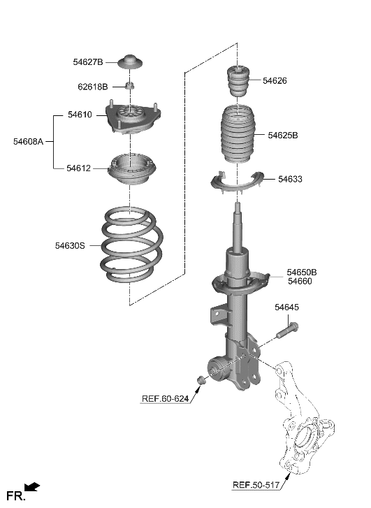 54630-GI200 Genuine Hyundai SPRING-FR