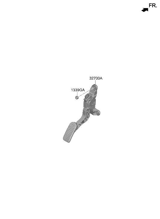 32700-GI100 Genuine Hyundai PEDAL ASSY-ACCELERATOR