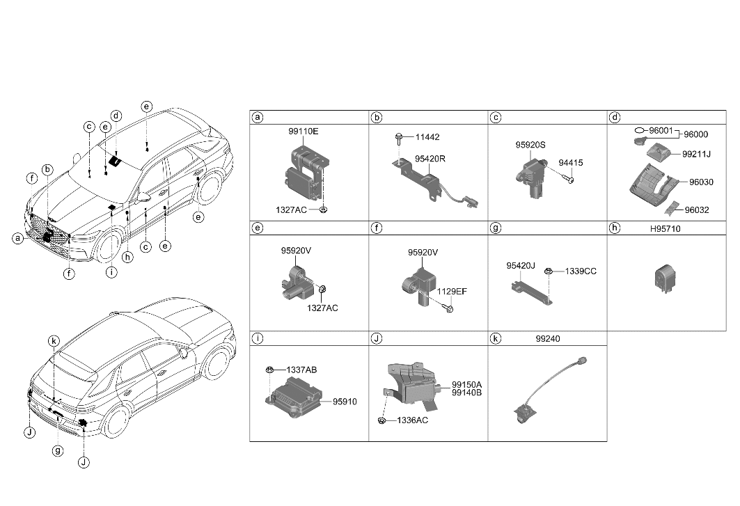 99140-DS000 Genuine Hyundai UNIT ASSY-REAR CORNER RADAR,LH