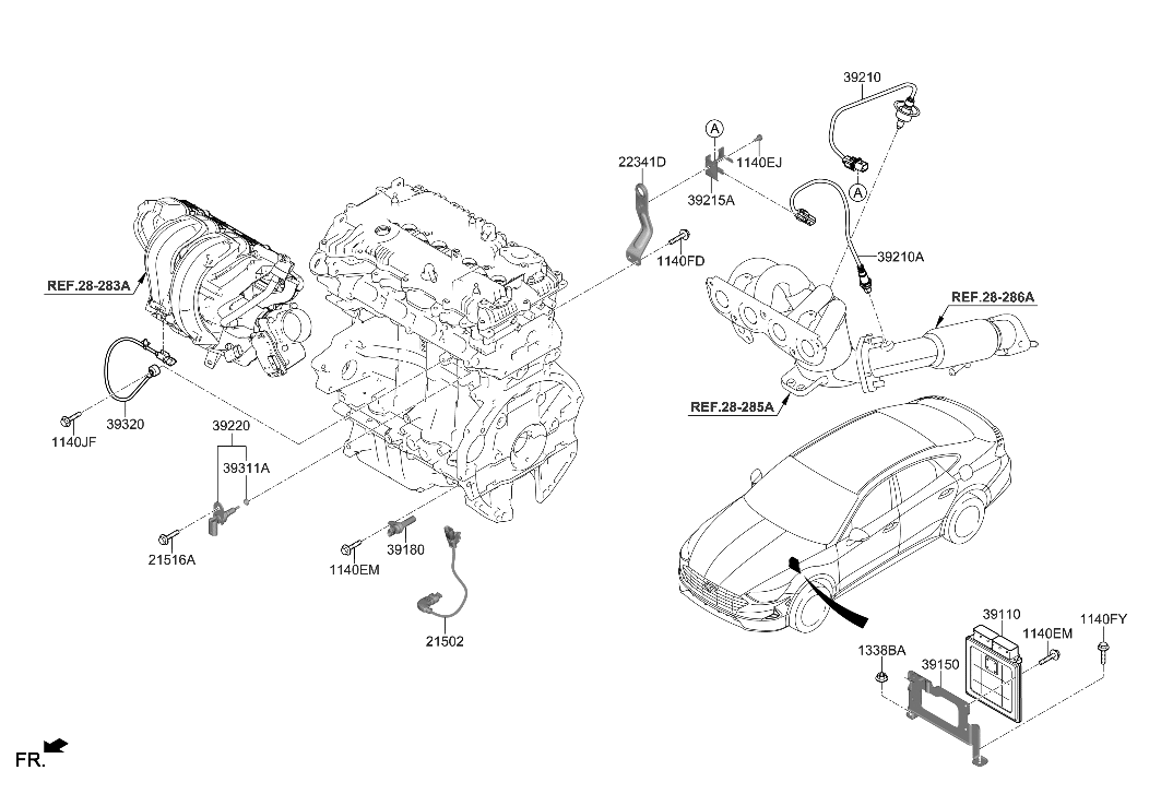 39116-2J014 Genuine Hyundai ELECTRONIC CONTROL UNIT