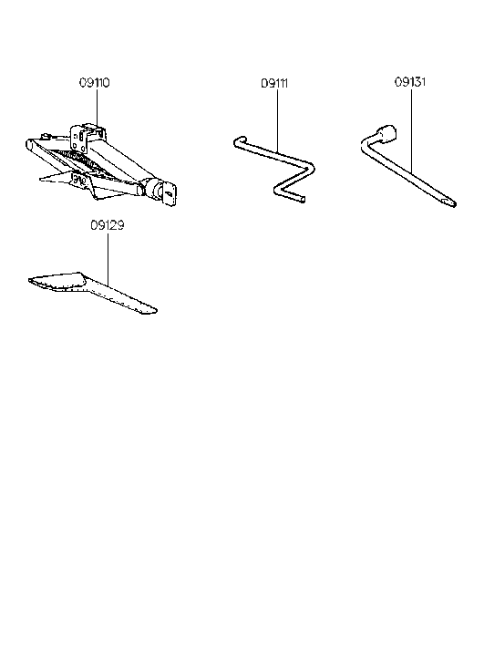 09110-37200 Genuine Hyundai Jack Assembly