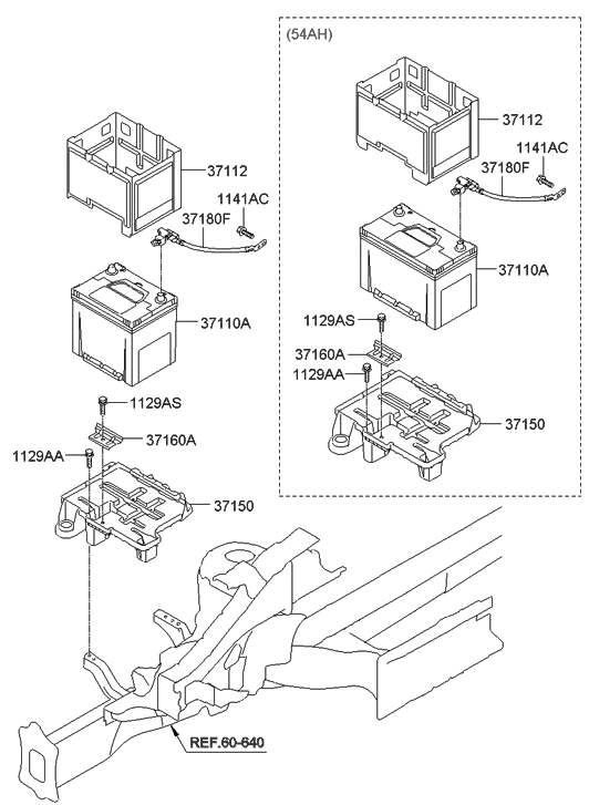 37180-2S000 Genuine Hyundai Battery Sensor Assembly