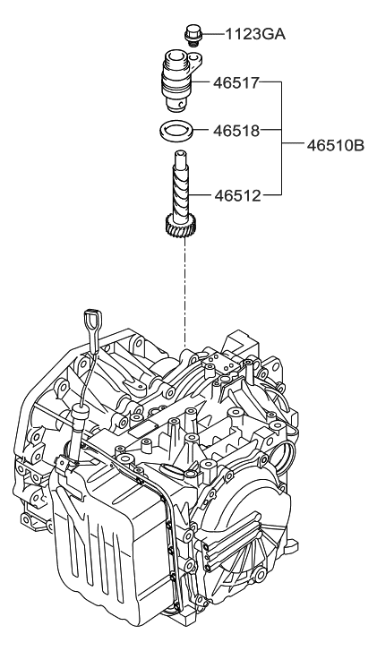 46510-39500 Genuine Hyundai Sensor Assembly-Speed