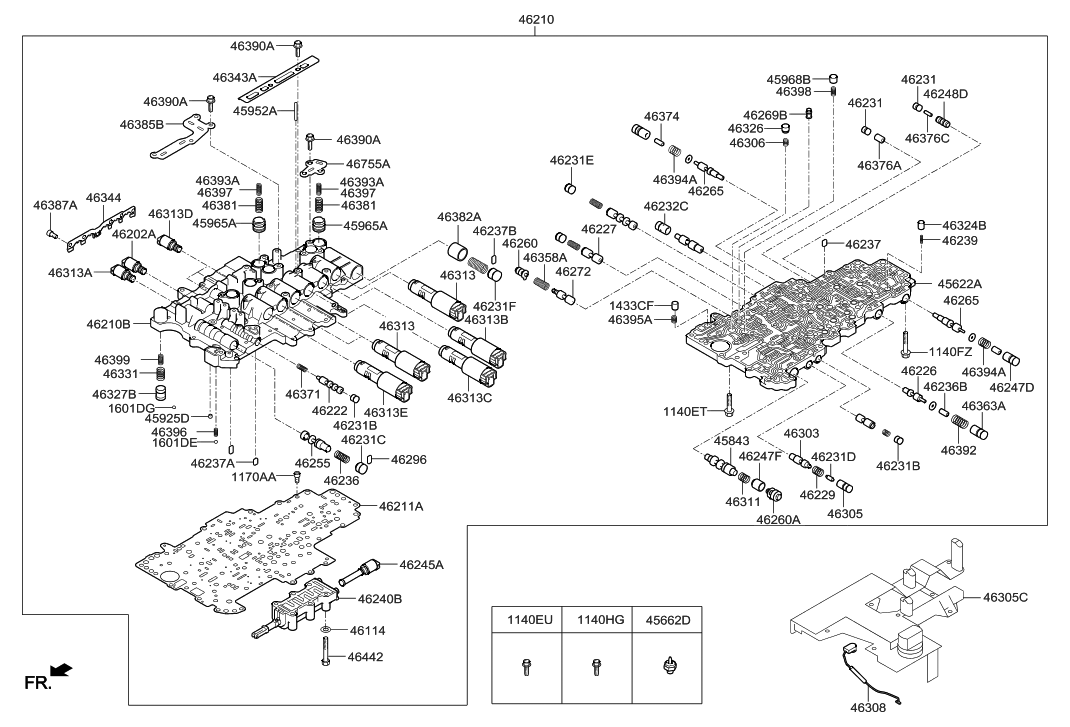 46313-4E702 Genuine Hyundai VALVE-SOLENOID