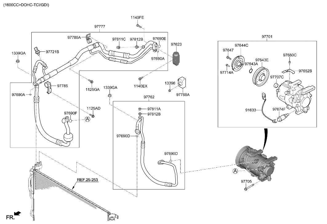 97777-M6150 Genuine Hyundai Tube Assembly-Suction & Liquid