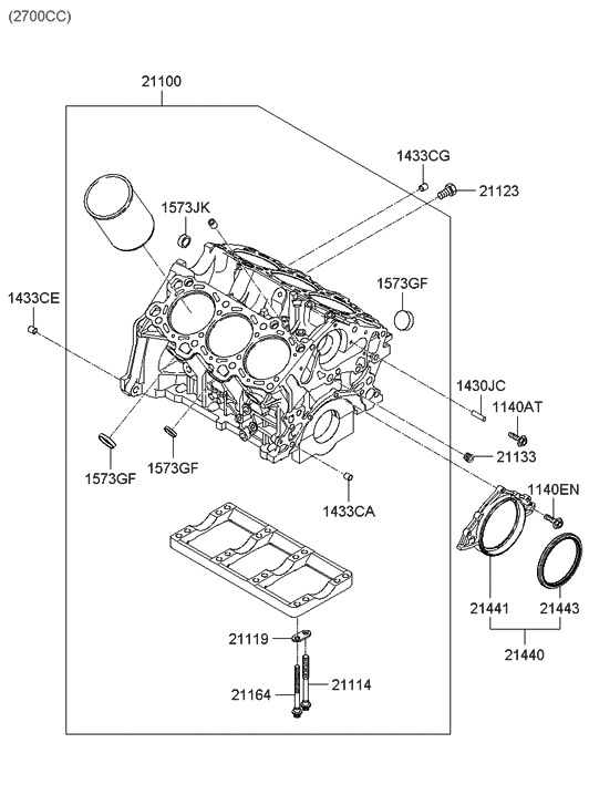21441-3E000 Genuine Hyundai Case-Oil Seal,Rear